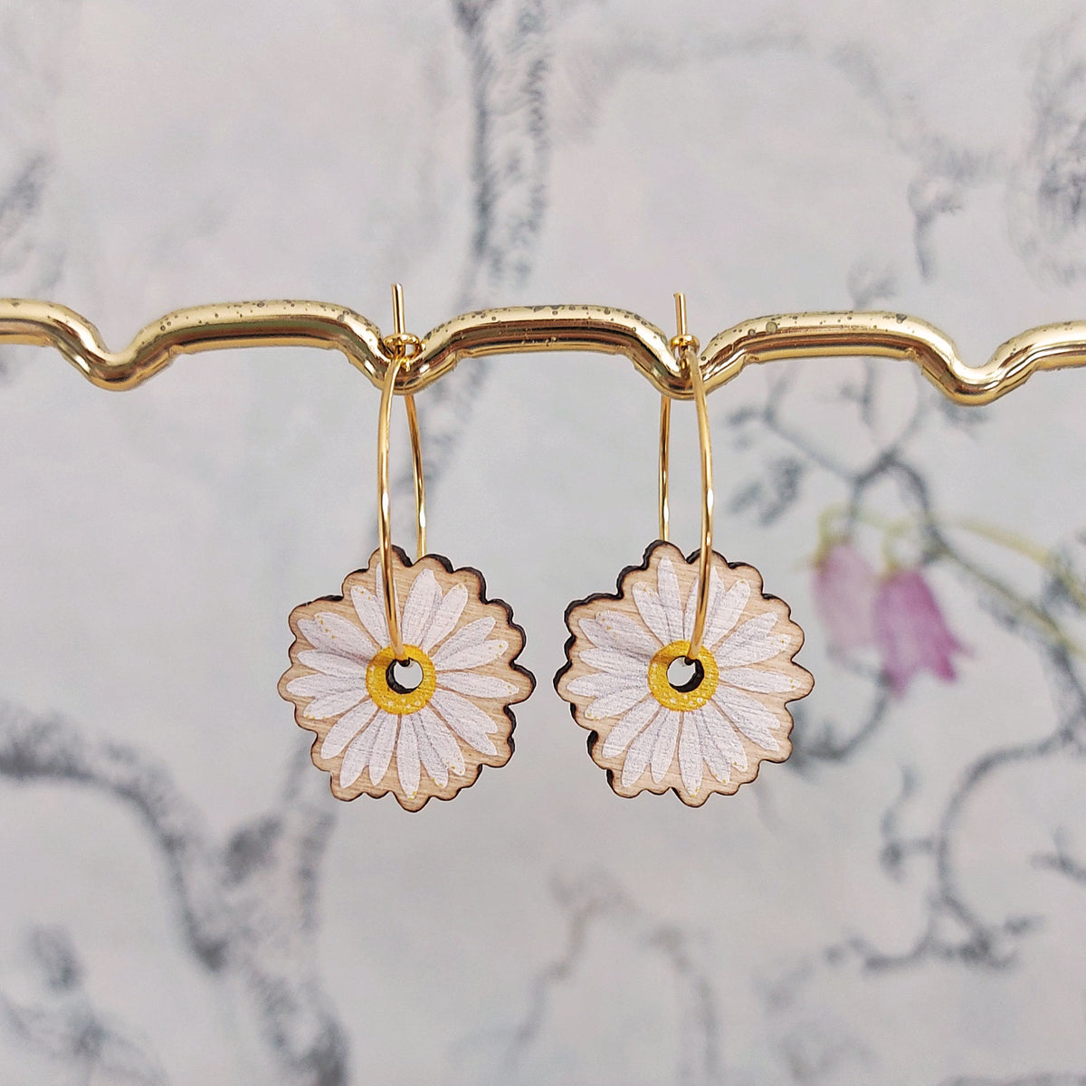Daisy 18K Gold Hoop Earrings – Talking of Plants