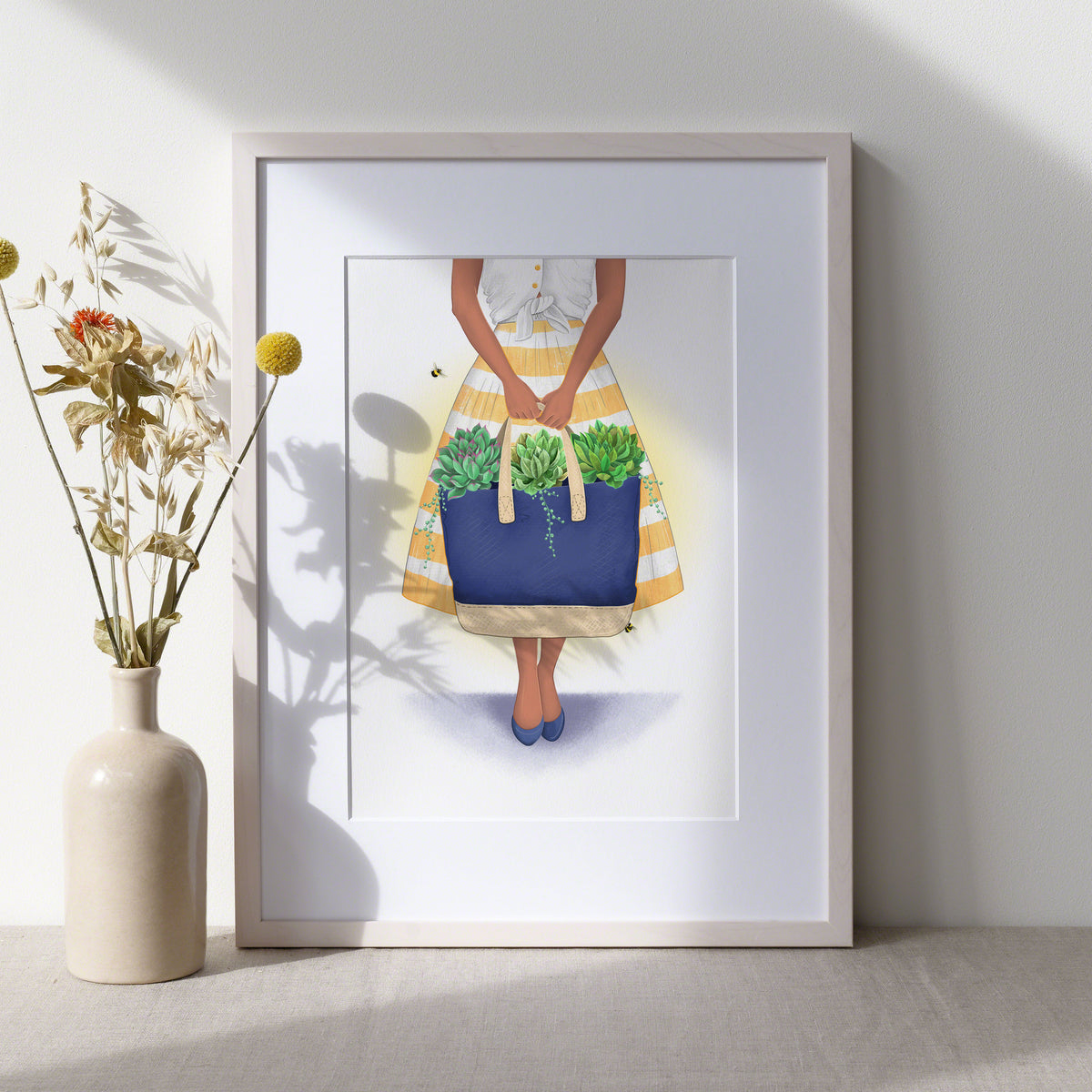 Succulent Flower Person - Illustrated Print – Talking of Plants