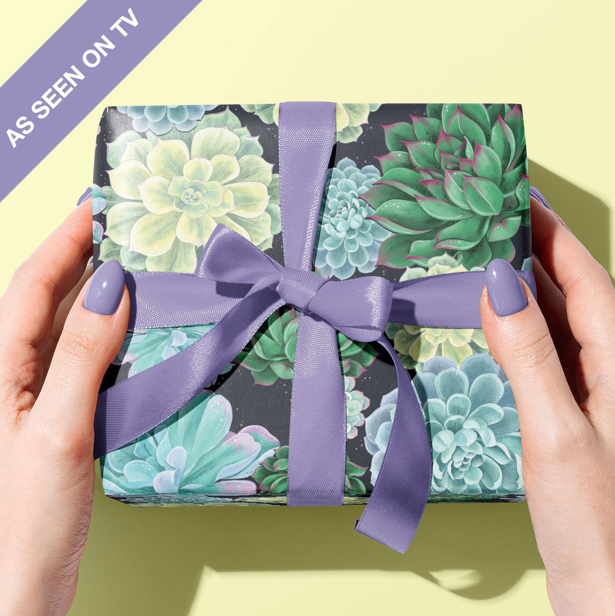Dark Grey Succulent Wrapping Paper – Talking of Plants